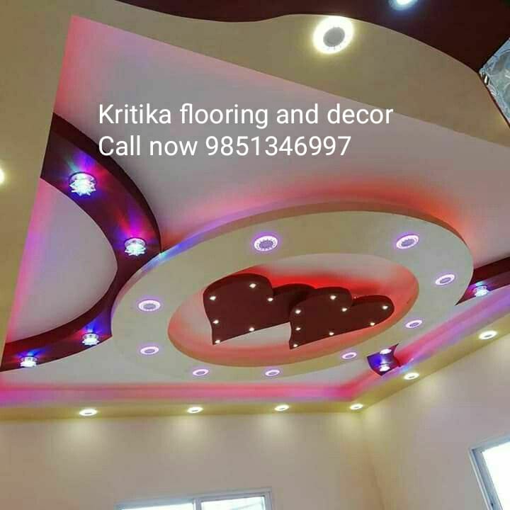 False Ceiling with Heart Shape at the middle - Kritika Flooring & Decor